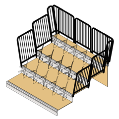 Revitus | Hussey Telescopic Seating Revit Content