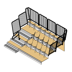 Revitus | Hussey Telescopic Seating Revit Content